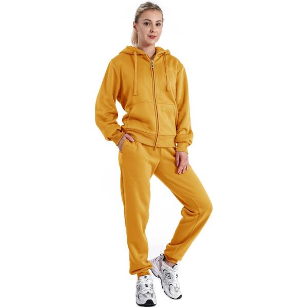 商品名:  LeeHanTon Jogging Suits for Women Warm Up Zipper Sherpa Lined Track Suit Set 2 Pieces Winter Workout Jumpsuit Yell...