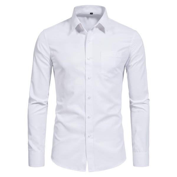 商品名:  SIR7 Men's Long Sleeve Dress Shirts Slim fit Casual Button Down Business Formal Shirt with Pocket Large Whiteブランド:...