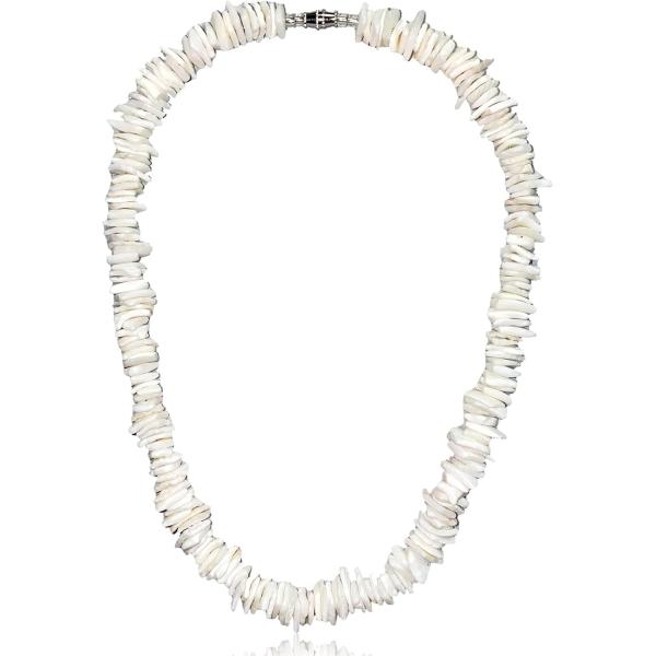 商品名メンズ/レディース 天然ハンドピック ホワイトローズ クラムチップ プカシェル サマーサーファー トロピカルビーチネックレス, 16 inch, シェル, 宝石なし。Mens/Womens All Natural Hand Picke...