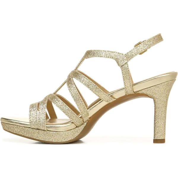 商品名Naturalizer Womens Baylor Strappy Cutout Platform High Heel Dress Sandal,Gold Glitter,6.5Wブランド：Naturalizer商品サイズ：6.5 W...
