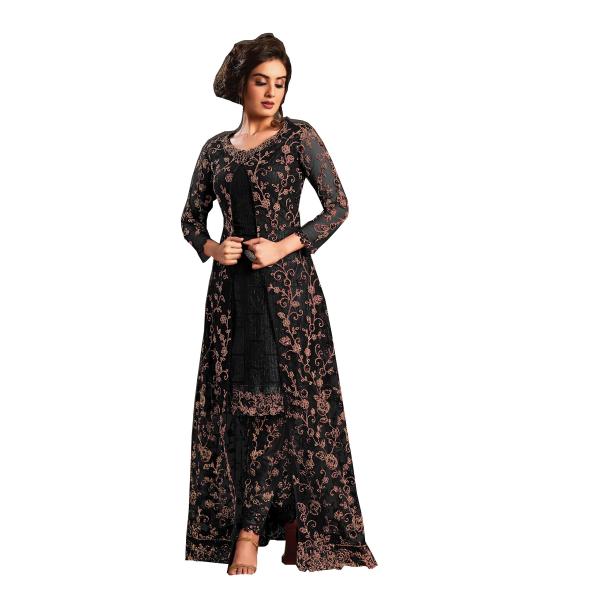 商品名:  FABMIAMI women's ready to wear net embroidered straight koti style salwar kameez 4592 (54, Choice-1)ブランド: FABMIAMI...