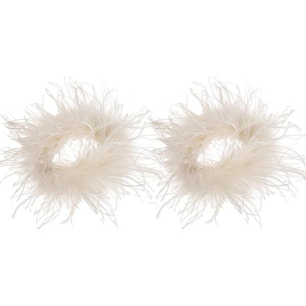 商品名LVCOMEFF Women Ostrich Feather Bracelet Wrist Cuffs Furry for Party Wedding Bride Concert Luxurious (beige)ブランド：LVCOM...