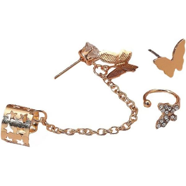 商品名3piece Butterfly Gold Stud Earrings Jewelry Female Alloy Drop Dangle Earrings Set for Women Girlsブランド：Generic商品サイズ：商品...