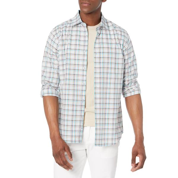 商品名:  Kitonet Men's Long Sleeve Multi Plaid Button Down Shirt, Navy/Green, X-Largeブランド: Kitonet商品サイズ: X-Large高さ: 32.2834...