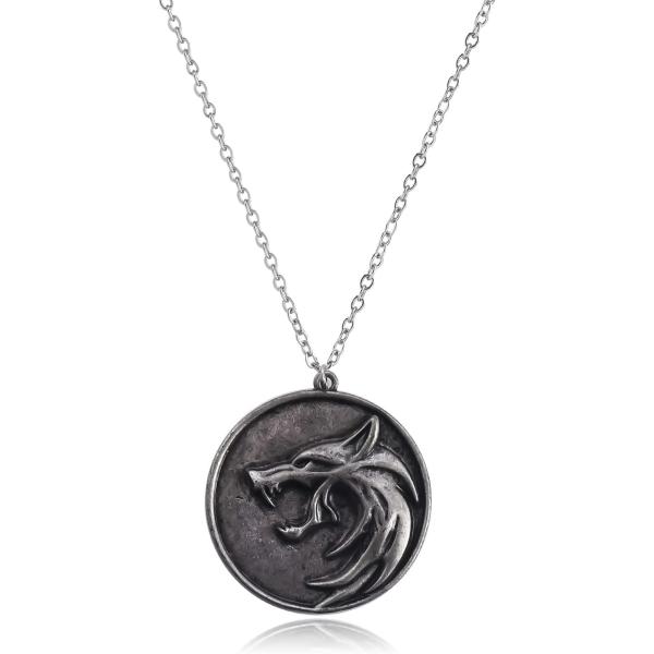 商品名ウィザードメダリオンネックレス リビアのジェラルト ウルフネックレス ワイルドハント オオカミ メダリオンネックレス コスチューム 男性用SUU Wizard Medallion Necklace Geralt of Rivia Wo...