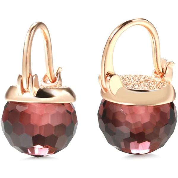 商品名16g Cystal Ball 小粒 フープ イヤリング レディース ガールズ 低刺激性 金メッキ 8.5mm スモール フープ レバー バック かわいらしく軽量 誕生日 ホリデー パーティー ジュエリー 華奢なギフト, 金属, キュ...