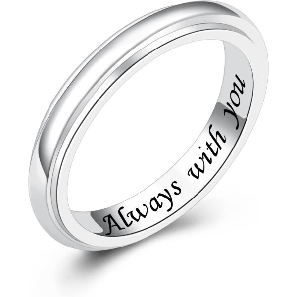 商品名925 スターリング シルバー スピナー リング フィジェット バンド リング Always with you ストレスリリーフリング フィジェット リング 不安 リング レディース メンズJLYY Sterling Silver S...