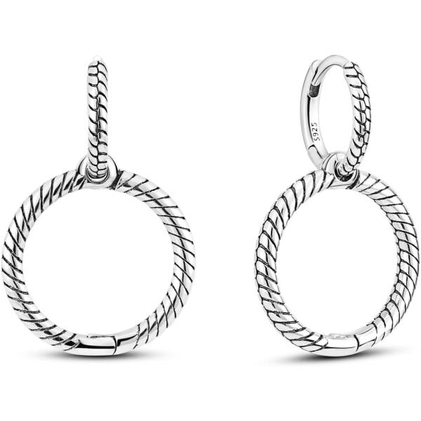 商品名NARMO 925 スターリング シルバー ダングル ドロップ フープ イヤリング レディース U字型 ダブル フープ キュービックジルコニア イヤリング ビンテージ サークル スタッド キュービックジルコニア イヤリング, キュービ...