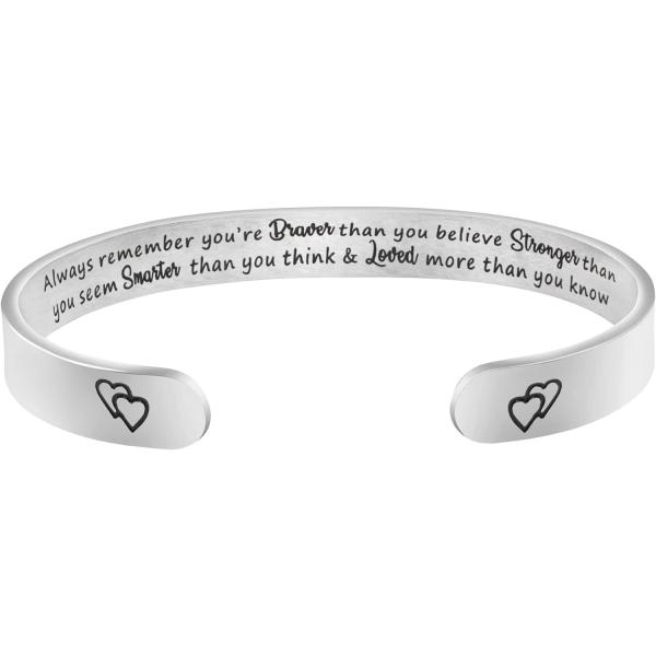 商品名JoycuFF インスピレーションブレスレット レディース お母さん 刻印入りマントラカフバングル 王冠 誕生日ジュエリー, 金属, サンドストーンJoycuFF Inspirational Bracelets for Women B...