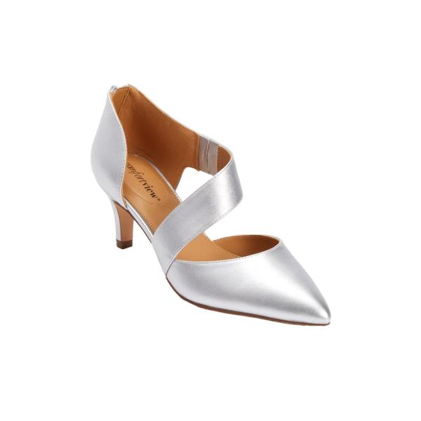 商品名:  Comfortview Women's Wide Width The Braelynn Pump Heeled Shoes - 7 1/2 M, Silverブランド: Comfortview商品サイズ: 7.5高さ: 7.62...