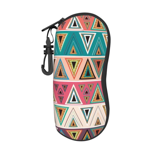 商品名:  AERMSSEY Tribal Geometric Triangle Gradient Colorful Sunglasses Case for Men Women Soft Ultra Light Neoprene Zippe...