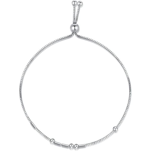 商品名SLIACETE モールスコードブレスレット 925スターリングシルバー インスピレーションモールスコード ジュエリーギフト レディース ガールズ, 金属, キュービックジルコニアSLIACETE Aunt Morse Code Br...