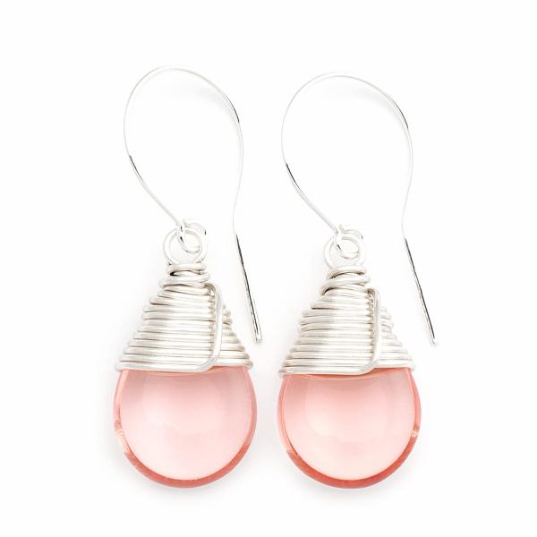 商品名Light Pink Czech Glass Wire-wrapped Sterling Silver Hook Earrings 1.4 Inchesブランド：Generic商品サイズ：高さ：0.4 cm横幅：6.7 cm奥行：10...