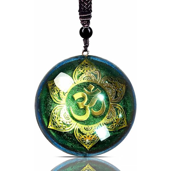 商品名GABFOG オルゴナイトネックレス OMシンボル チャクラクリスタルネックレス クリスタルとヒーリングストーンネックレス 花びらヒーリングクリスタルネックレス レディース メンズ, チャクラストーン, チャクラストーンGABFOG ...