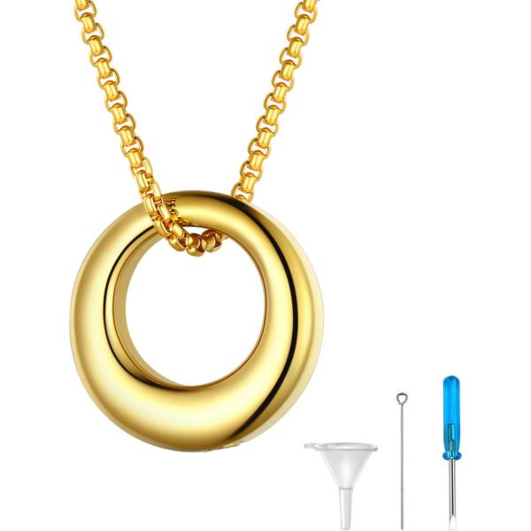 商品名U7 火葬ジュエリー 遺灰用ネックレス メンズ レディース サークル・オブ・ライフ/ケルトクロス/天使の翼/クラダ/シリンダー/ドクロ/ローズフラワー/ドッグタグペンダントネックレス 記念記念品 遺灰用, ステンレス鋼 ゴールド18K...