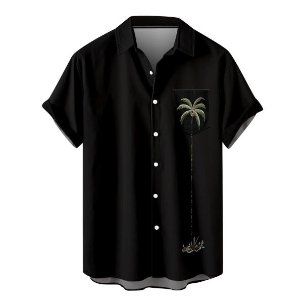 商品名:  Mens Beach Shirts with Pocket, Men Summer Loose Fit Tops Short Sleeve Hawaiian Shirt Quick Dry Button Down Teesブラン...