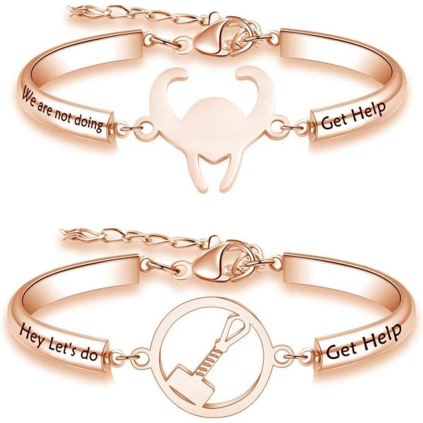 商品名Thor and Loki 友情キーチェーンセット ロキアリゲーターネックレス レディース ロキ愛好家 コスプレジュエリー 親友ギフト, ブレスレットセット ローズゴールド, 3cmZWYQWN Thor and Loki Frien...