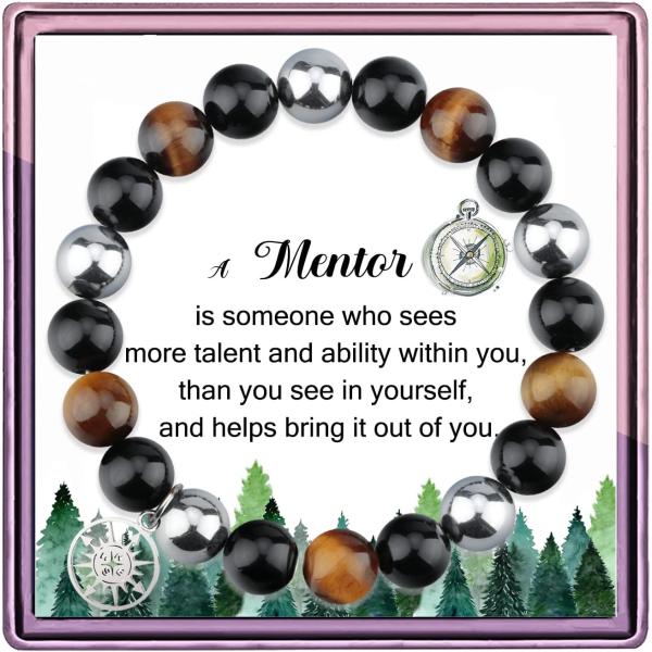 商品名メンターギフト メンターブレスレット コンパスチャーム メンター 感謝ギフト インターンシップメンターリーダー ボス 同僚 退職ギフト, ステンレス鋼, 宝石なし。ARHTF Mentor Gift Mentor Bracelet w...