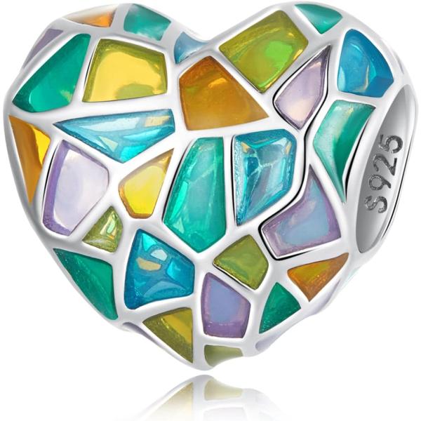 商品名You are beautiful ラブハートチャーム 925スターリングシルバービーズ DIYチャームブレスレット レディース, スターリングシルバー, スターリングシルバーwenyin You are beautiful Love...