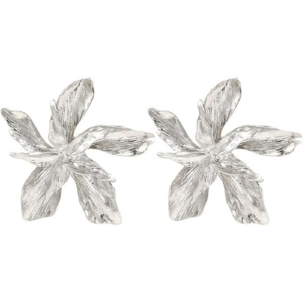 商品名フラワーイヤリング レディース かわいいフラワー プルメリアイヤリング ガールズ ボヘミアン ハワイアン フラワースタッドイヤリング 低刺激性 ダブルフラワー フローラル花びらイヤリング スタッズ フラワークラスターイヤリング フラワ...