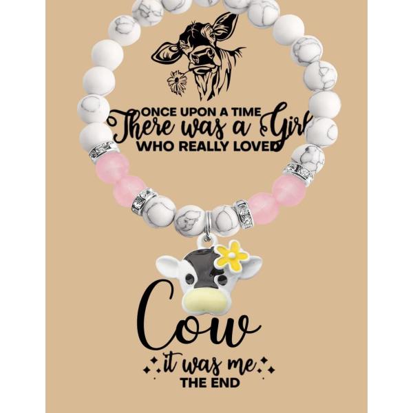 商品名MAOFAED 牛のギフト 牛のブレスレット 「There Was A Girl Who Really Loved Cow 親友 ギフト 動物愛好家へのギフトに, 0.8, 金属, 合金。MAOFAED Cow Gift Cow Br...