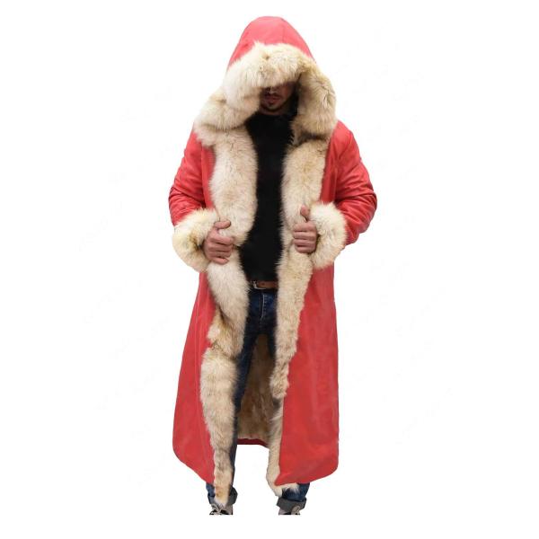 商品名:  SPURZE New Santa Claus Coat - The Christmas Chronicals Fur Shearling Red Faux Leather Santa Coat 3X-Largeブランド: SPU...