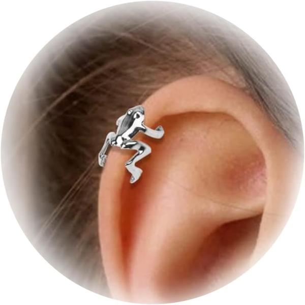 商品名rog イヤリング レディース 3D カエル ポストイヤリング ガールズ カエル スタッド イヤリング 妻 ガールフレンドへのギフトに, シルバー, その他Frog Earrings Gifts for Women Frogs Jew...