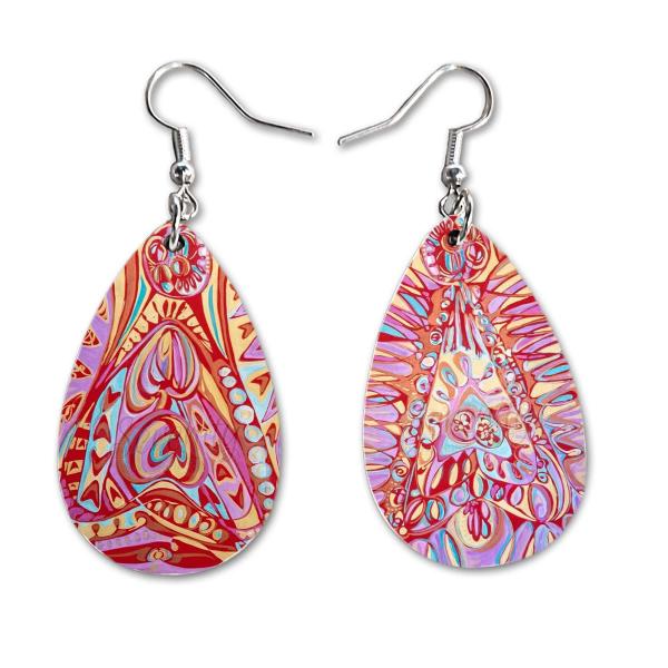 商品名Maureen Claffy Artist Collection | Conception Teardrop Dangle Earrings Set | Cute Girls Womens Jewelry Earings | Holi...