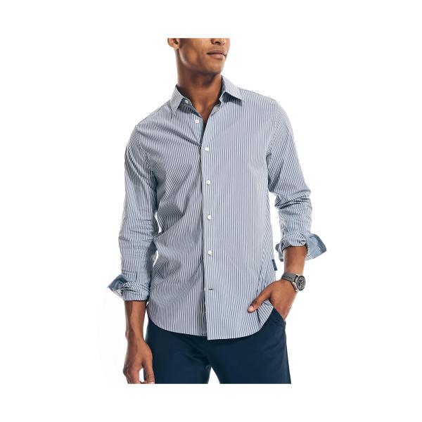 商品名:  Nautica Men's Navtech Striped Shirt, Ensign Blue, Smallブランド: Nautica商品サイズ: Small高さ: 56.1cm横幅: 40cm奥行: 7.4cm重量: 150...