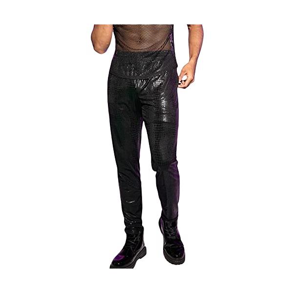 商品名:  SHENHE Men's Leather Look Pocket Stretchy Casual Biker Club Party Pants Black Sブランド: SHENHE商品サイズ: Small高さ: 33.02cm...