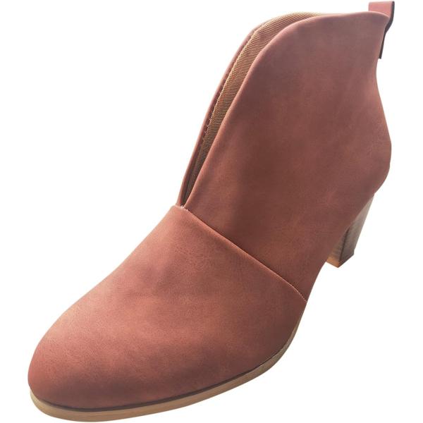 商品名Gibobby Combat Boots Womens Ankle Booties for Women no Heel Women's Rhinestone Ankle Booties Comfy Low Heel Flock Lea...