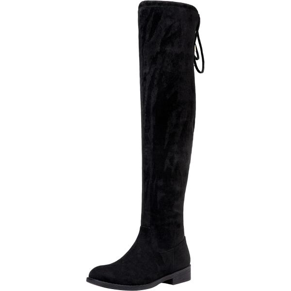 商品名Vepose Women's Black Suede Over The Knee Boots with Low Flat Heel and Thigh High Style for Women Size 8 (CJY998 Black...
