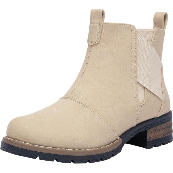 商品名Jeossy Women's 9007 Black Ankle Boots Comfy Chelsea Low Heel Booties for Women with Side Zip Size 6(DJY9007 black 06)...