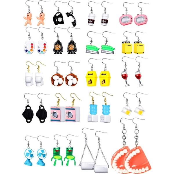 商品名Hicarer 20組 かわいい 変な イヤリング ファニー ダングル ドロップ イヤリング レディース ガールズ ティーン ガールズ グミ キャンディ ベア ミルク 金魚 漫画 フルーツ 花 動物 クリスマス 誕生日, as the...