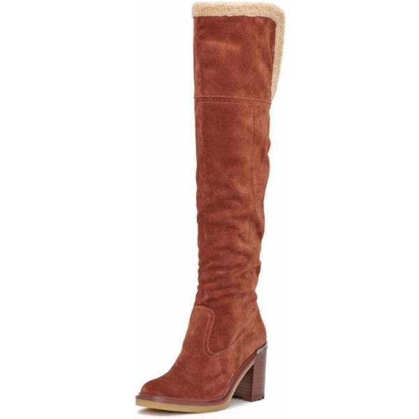 商品名Vince Camuto Gambrel Warm Caramel Pull On Block Heel Fur Lined Over Knee Boot (Warm Caramel, 7.5)ブランド：Vince Camuto商品サ...