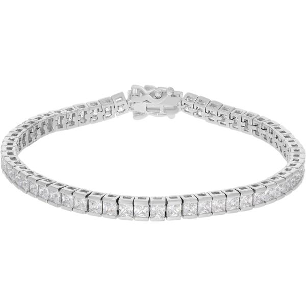 商品名ANAYRA FINE SILVER JEWELLERY レディース 925スターリングシルバー アメリカンダイヤモンド クラシック テニスブレスレット 鑑定書 925ホールマーク ASB00092 M ホワイト, スターリングシルバ...