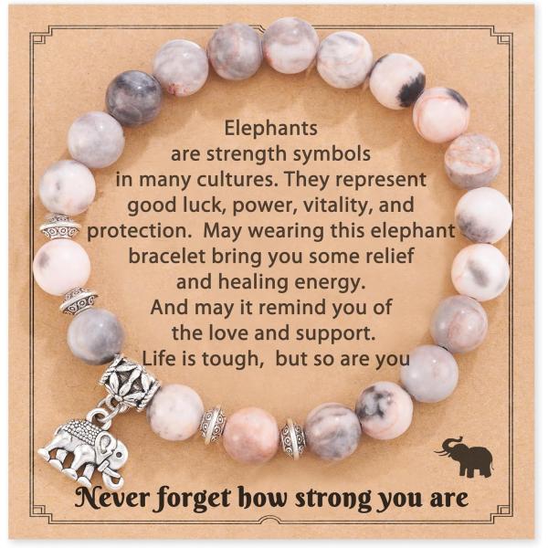 商品名HGDEER エレファントギフト レディース 天然石 インスピレーション 強い象ブレスレット レディース ティーン ガールズ, 7 inch, 金属, 宝石なし。HGDEER Elephant Gifts for Women, Fee...