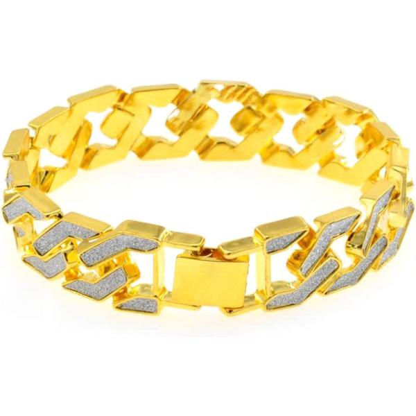 商品名Adjustable Fashion Bracelet Bangles for Women Chain Bracelet Wrist Trendy Male Bangle Men Link Steel Hiphop Stainless...