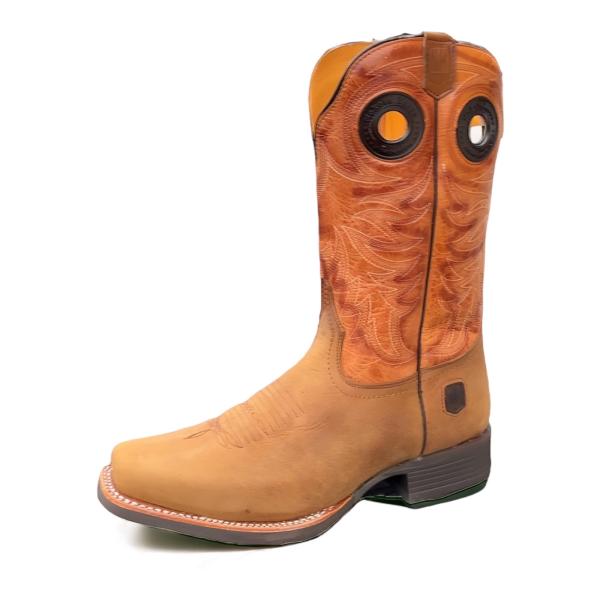 商品名:  King USA Texas Cowboy Boots Men's NK Stanley10 Western Boot Leather Square Toe Work Boots Rodeo Rancher Farmers 9....