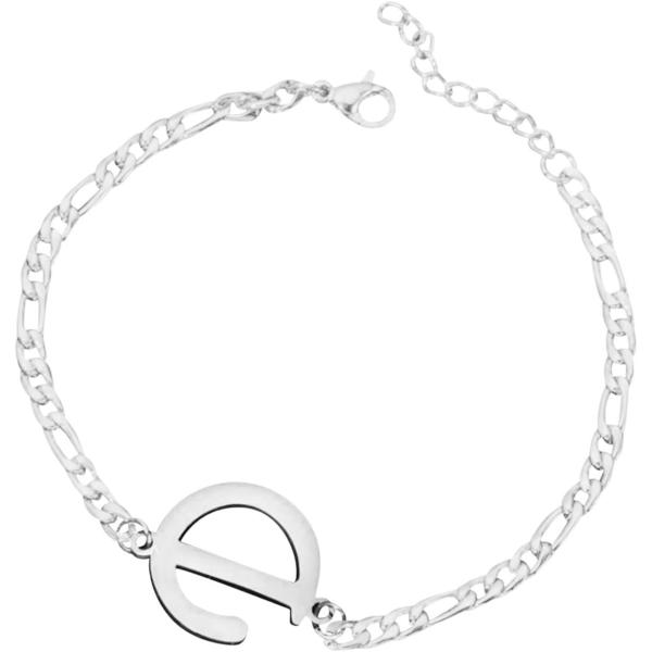 商品名Trendy Charm Bracelets Chain for Mom Women Personalized Initial Bracelet Silver Plated Titanium Steel Letter Bracelet...