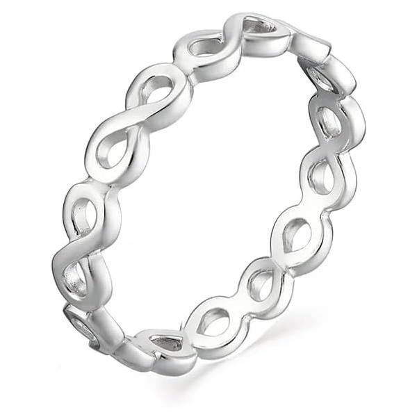 商品名Savlano 925スターリングシルバー インフィニティリングバンド レディース ガールズ イタリア製 Savlanoギフトボックス付き, 宝石なし。Savlano 925 Sterling Silver Infinity Ring...