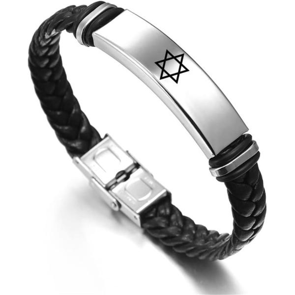 商品名ForeverWill ダビデの星 ユダヤ人ブレスレット 宗教的 エルサレム モーゲン ダビデスター レザーブレスレット レディース メンズ ユダヤ人 ヘブライ語 イスラエル 信仰 ハヌカ リストバンド イスラエルのお守りジュエリー ...
