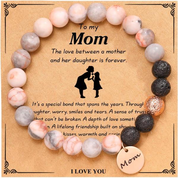 商品名UPROMI お母さん/娘/孫娘/姉妹へのギフト 伸縮性ロープブレスレット 女性用, 7 inch, ステンレス鋼, 宝石なし。UPROMI Valentines Day Gifts for Mom Gifts from Daught...