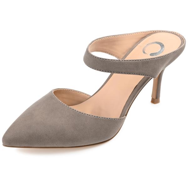 商品名: Journee Collection レディース Maevali ミュール ミッド スティレット ポインテッドトゥパンプス, トープ, 9.5 Journee Collection Womens Maevali Mules Mid...