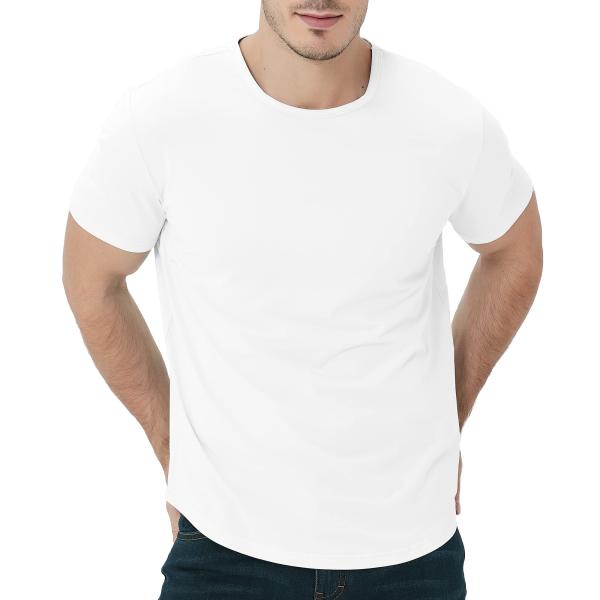 商品名:  netdraw Men's Ultra Soft Bamboo Viscose T-Shirt Curve Hem Lightweight Cooling Short Sleeve Casual Basic Tee Shirt ...