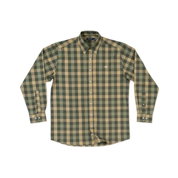 商品名:  Southern Marsh Men's Jalisco Gingham Dress Shirts, Long Sleeve Shirt, Dark Olive &amp; Tan, X-Largeブランド: Southern ...