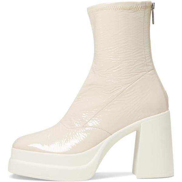 商品名Free People Double Stack Platform Boot for Women - Squared Toe with High Block Heel, Chic and Fashionable Boots Bone ...