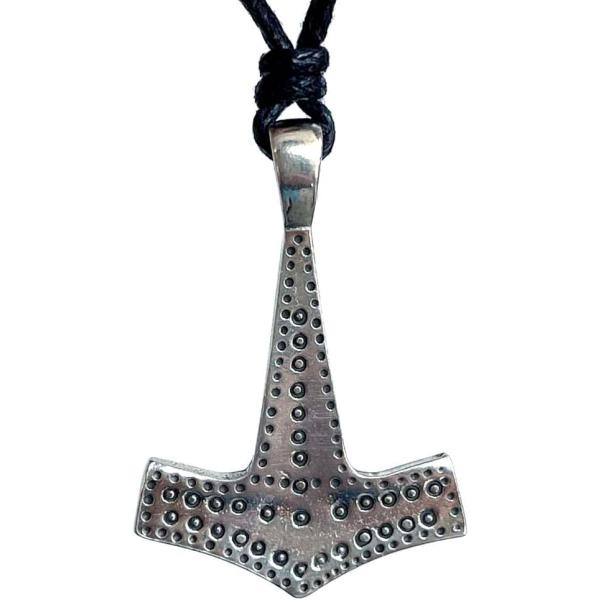 商品名Mjolnir Mj lnir Norwegian Thor's Hammer Celtic Norse Viking Asatru Jewelry Thor Silver Pewter Men's Pendant Necklace ...