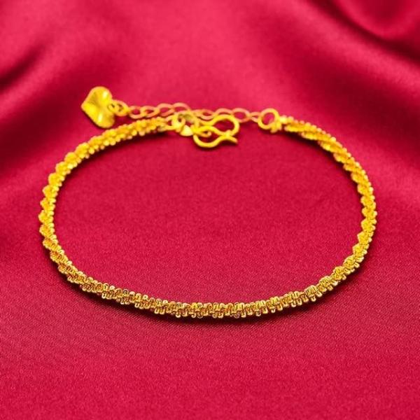 商品名24K Yellow Gold Charm Bracelets for Women 2mm Link Chain Bracelet 2021 Trendy Jewelry Accessoriesブランド：商品サイズ：商品番号：色：Re...