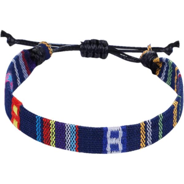 商品名Pear Necklace for Women 1PC Color Rope Woven Bracelet Adjustable Boho Surfer Bracelet For Men Women Thin String Rope ...